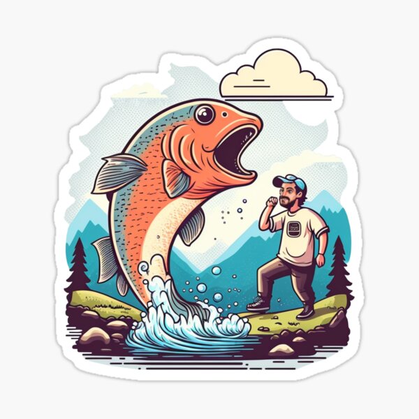 "Fishwater - Waterfish" Sticker for Sale by Nisyo | Redbubble