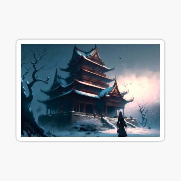 "Winter Shrine | Japanese Shrine" Sticker for Sale by PandorasBoxy ...
