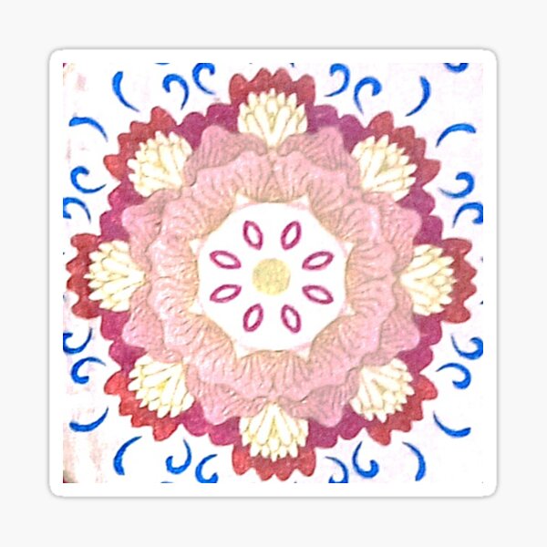"Floral plus geometric sequence " Sticker for Sale by BlastByDesign ...