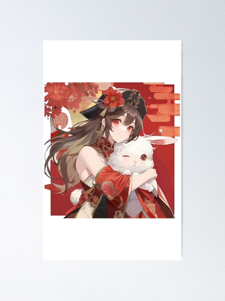 "Hutao Genshin Impact Merchandise Genshin Impact Hutao Poster Chinese ...