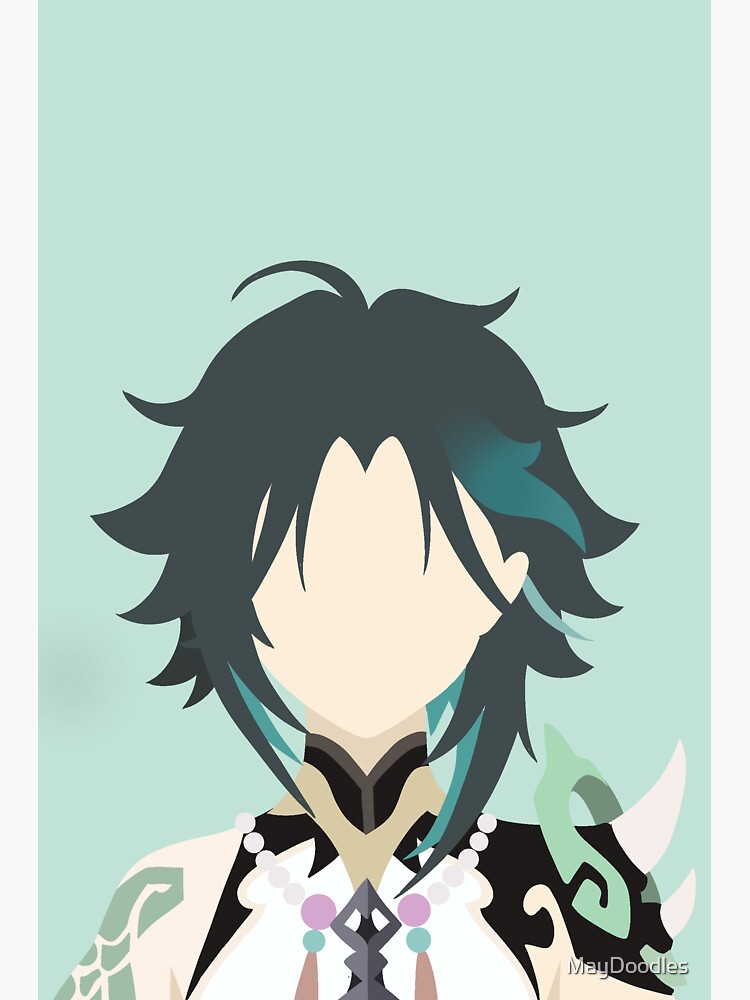 "Xiao Minimal Art" Sticker by MayDoodles | Redbubble