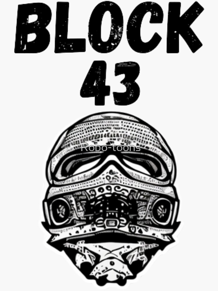 "Block 43: Ken Block's Edgy and Powerful Skull Engine Design" Sticker ...