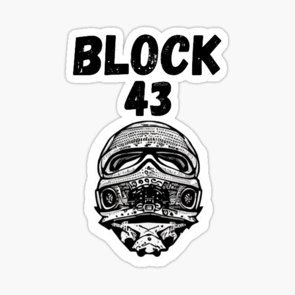"Block 43: Ken Block's Edgy and Powerful Skull Engine Design" Sticker ...