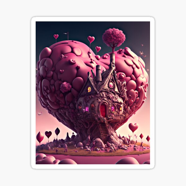 "Heart house #1" Sticker for Sale by PREARTE | Redbubble
