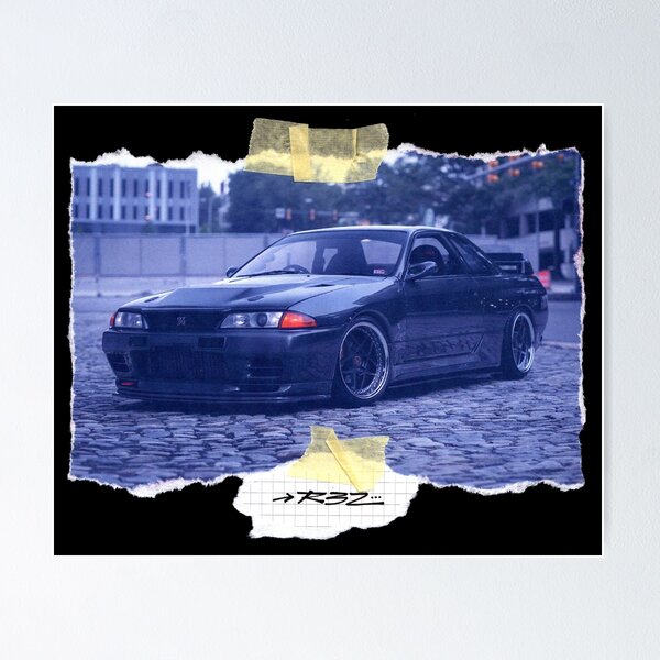 "Nissan SKYLINE GT-R R32 - Case Files" Poster for Sale by Cero81 ...