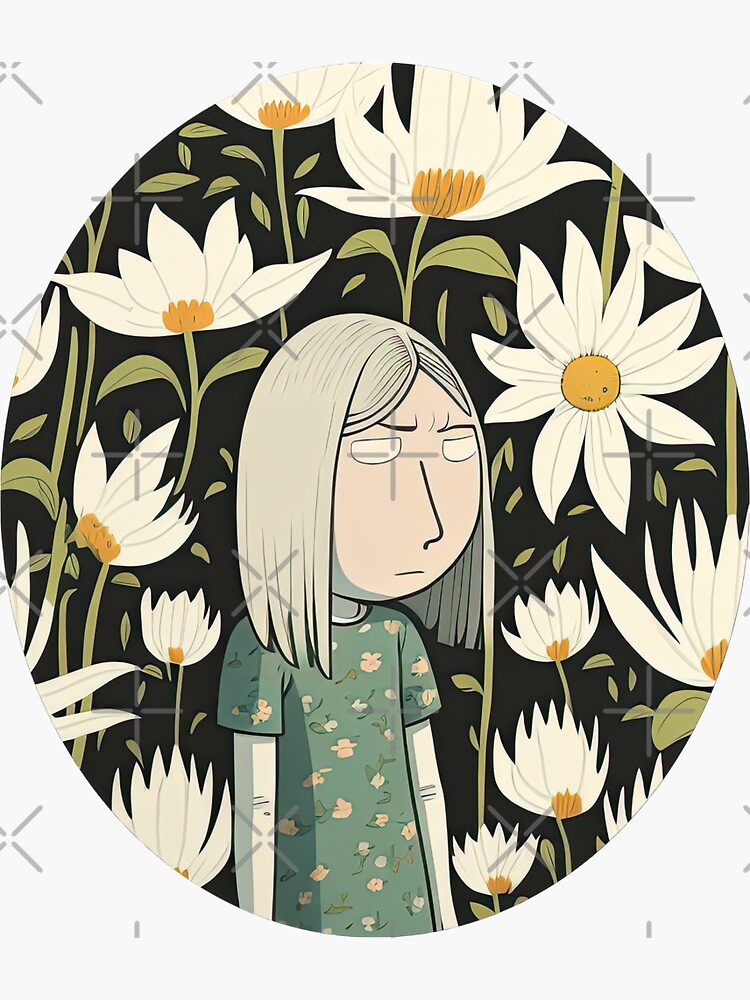 "Introvert girl 4" Sticker for Sale by obstinator | Redbubble