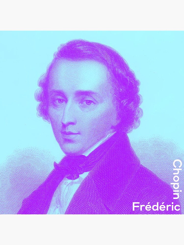 "Frederic Chopin Pop Art Portrait" Sticker for Sale by ishidori | Redbubble
