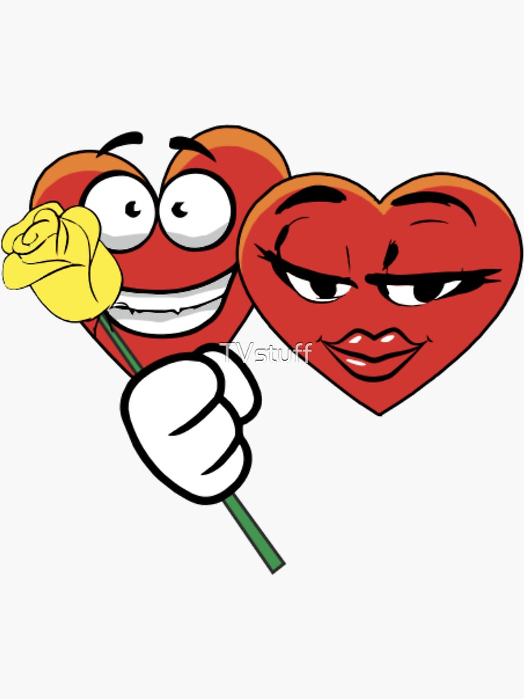 "Two cute hearts" Sticker for Sale by TVstuff | Redbubble