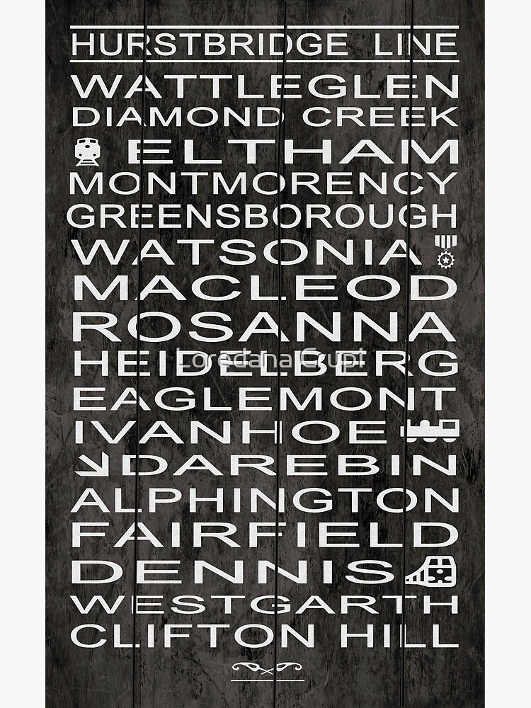 "Rail Travel Destination Board - Hurstbridge Line" Poster by loredana53 ...