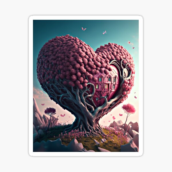 "Heart house #2" Sticker for Sale by PREARTE | Redbubble