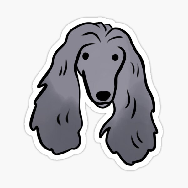 "Afghan Hound cute illustration " Sticker for Sale by Yarafantasyart ...