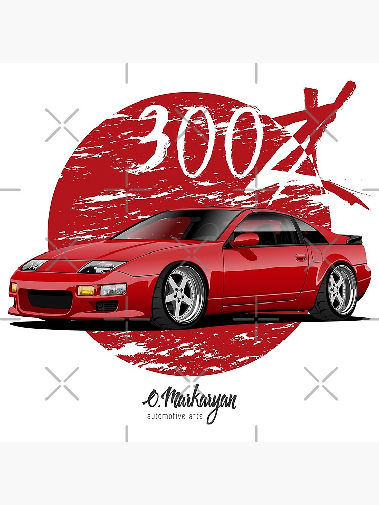 "300ZX (red)" Art Print for Sale by OlegMarkaryan | Redbubble