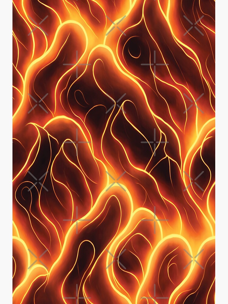 "Amazing all over fire print" Sticker for Sale by aventi24 | Redbubble