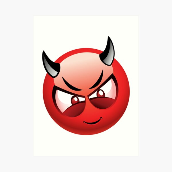"Devil Emoji" Art Print by Jandsgraphics | Redbubble