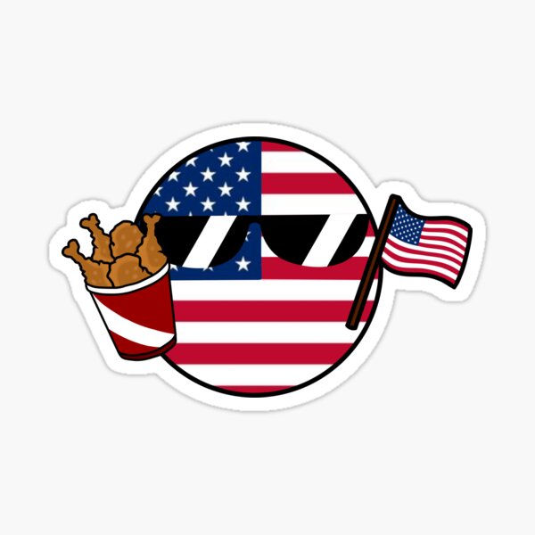 "america countryballs" Sticker for Sale by PlaylistShop | Redbubble