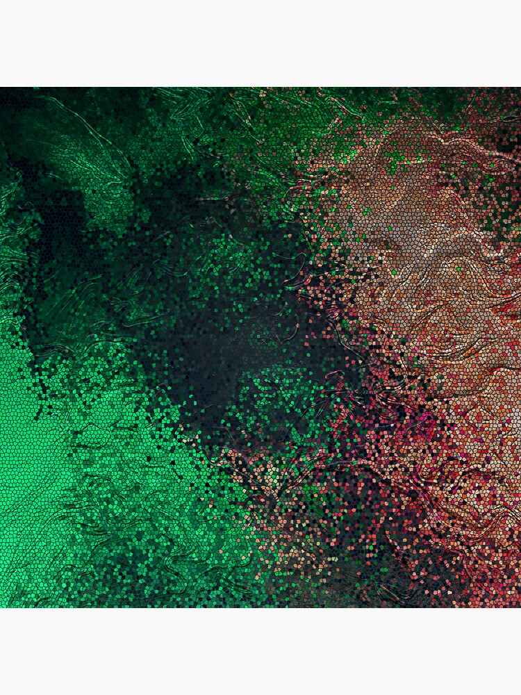 "Abstract Artwork Digital Fragments" Sticker for Sale by diezitrones ...