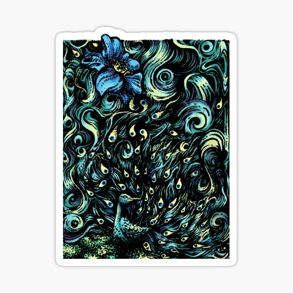"LIFE LIKE PEACOCK THE BEAUTIFUL BLUE" Sticker for Sale by MinoryaArt ...