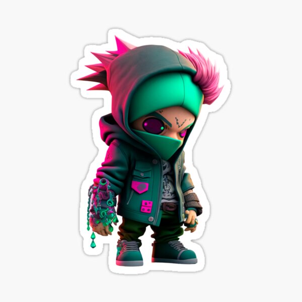 "Toy Art - Cyberpunk - N20" Sticker for Sale by SimplePen | Redbubble