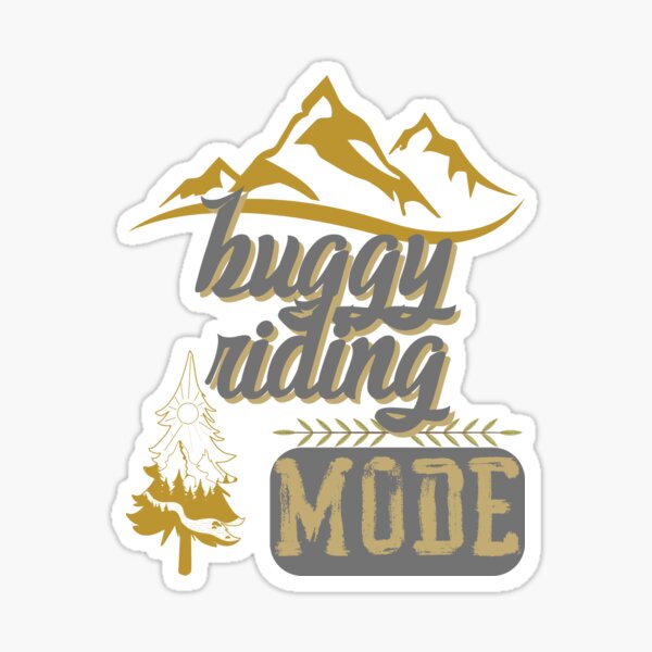 "buggy riding mode, forest river sun inside tree pine" Sticker for Sale ...