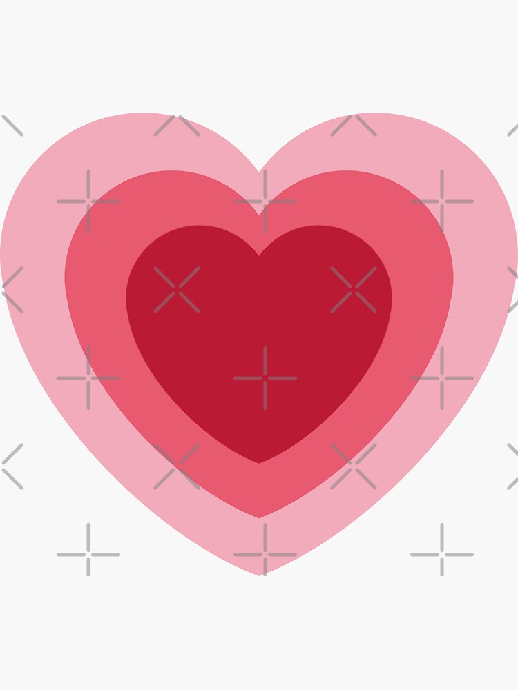 "Red Heart" Sticker for Sale by musicora | Redbubble
