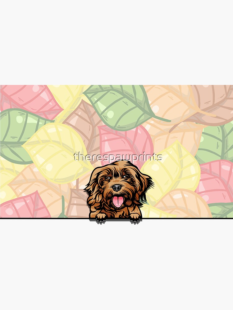 "Cockapoo peeking dog" Sticker for Sale by therespawprints | Redbubble