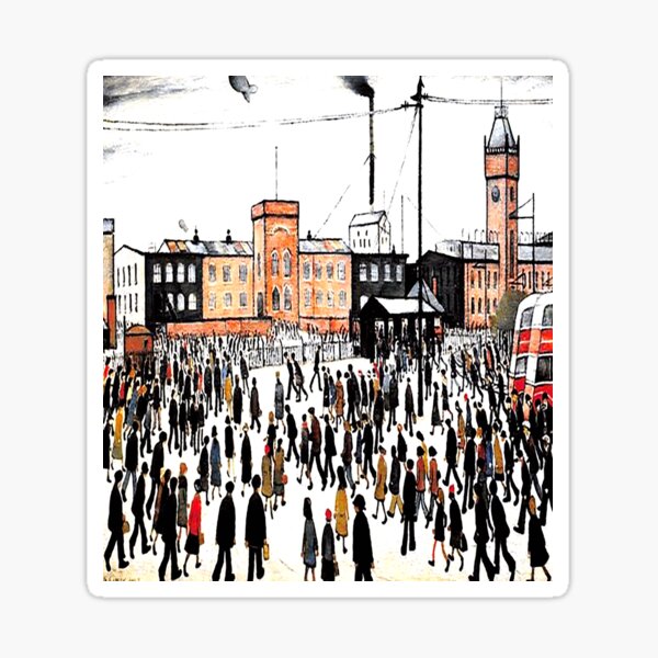 " l s lowry 1887 1976 C N 9" Sticker for Sale by AZLAM | Redbubble