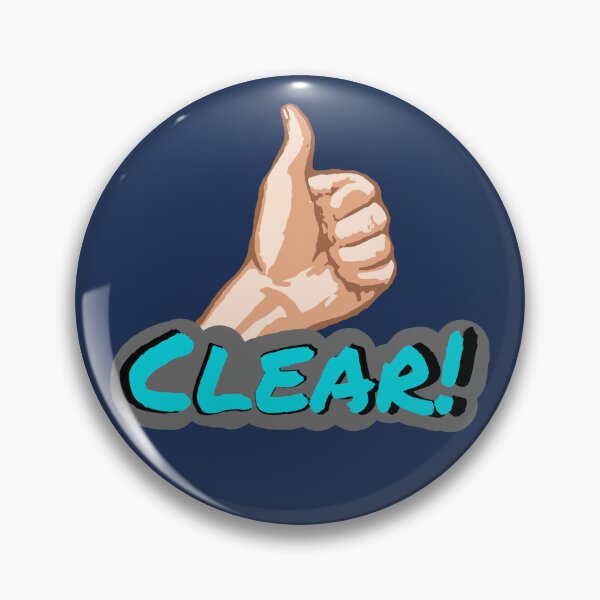 "Thumbs Up Clear Design" Pin for Sale by Nicklmeyer | Redbubble