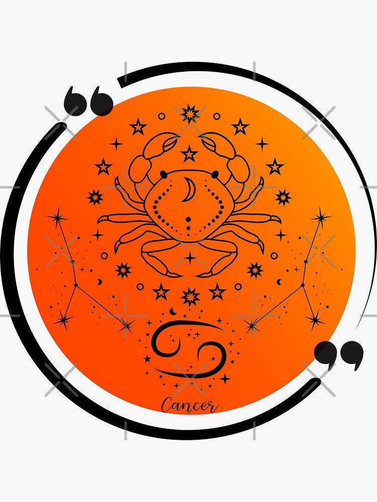 "Cancer Zodiac Logo" Sticker for Sale by DDBClarke | Redbubble