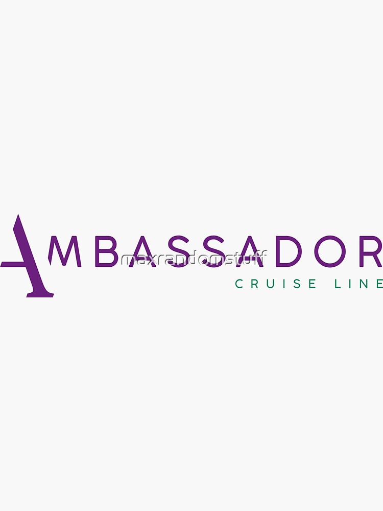 "Ambassador Cruise Line Logo" Sticker for Sale by maxrandomstuff ...