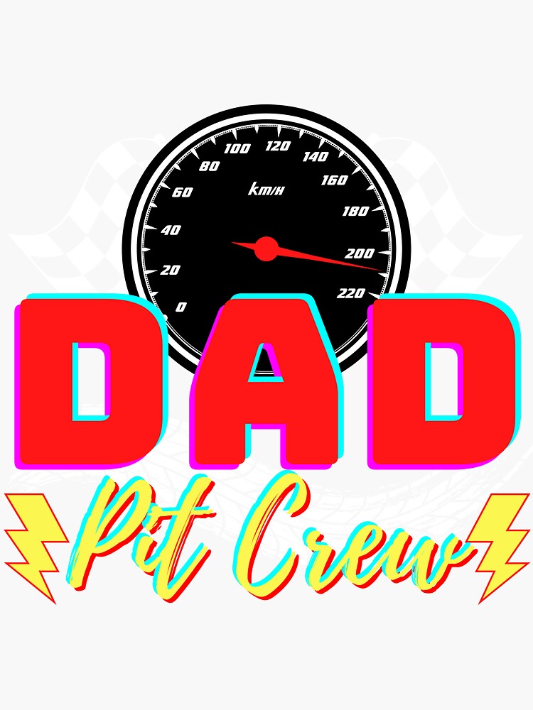 "Dad Pit Crew" Sticker for Sale by reval-store | Redbubble