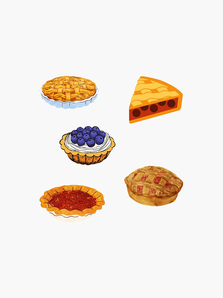 "Pie art pack" Sticker for Sale by CinderPress | Redbubble