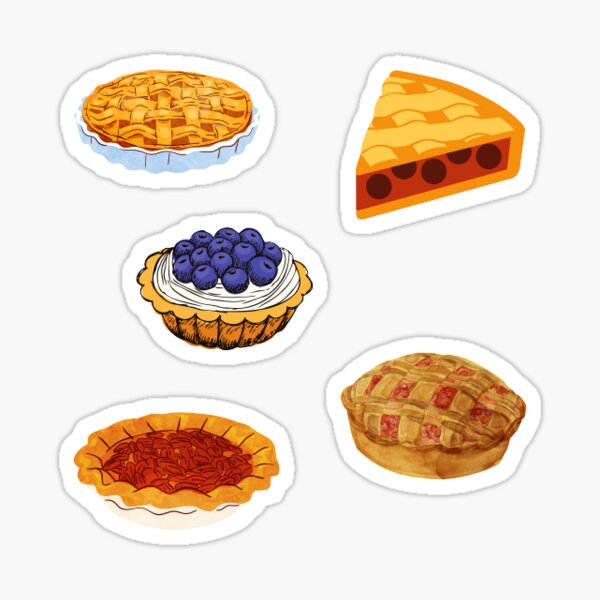 "Pie art pack" Sticker for Sale by CinderPress | Redbubble