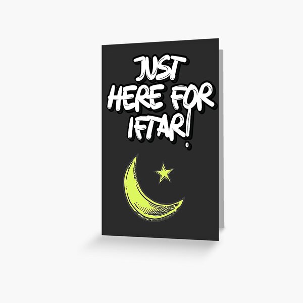 Tarjetas de felicitación «Just Here for Iftar Funny Ramadan Meme- معزوم ...