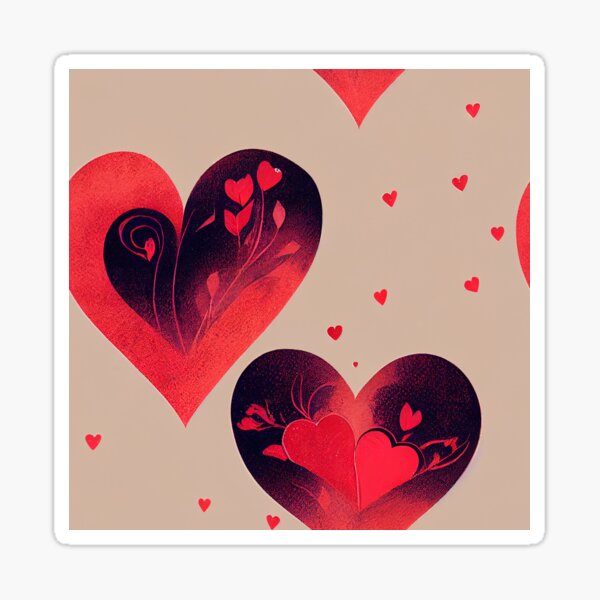 "Valentines Day Hearts" Sticker for Sale by Blue-Magoo | Redbubble