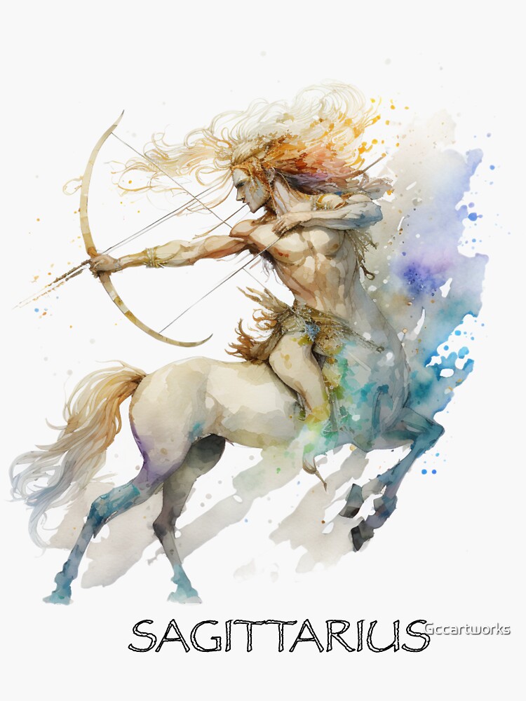"SAGITTARIUS - Watercolour Centaur Zodiac" Sticker for Sale by ...