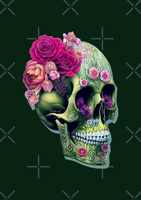 "Bones and Botany - Skulls and Flowers by CallisC " by CalliopeCr ...