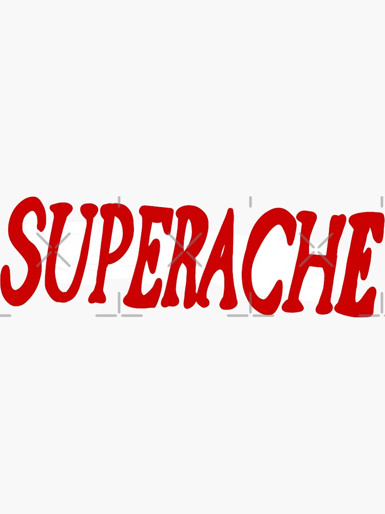 "superache sticker" Sticker for Sale by emersonallaire | Redbubble