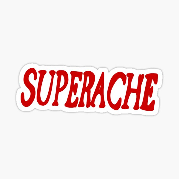 "superache sticker" Sticker for Sale by emersonallaire | Redbubble