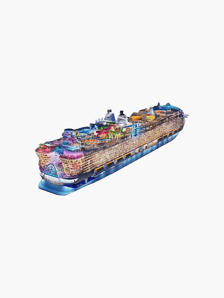 "Icon of the Seas Aft Starboard " Sticker for Sale by maxrandomstuff ...