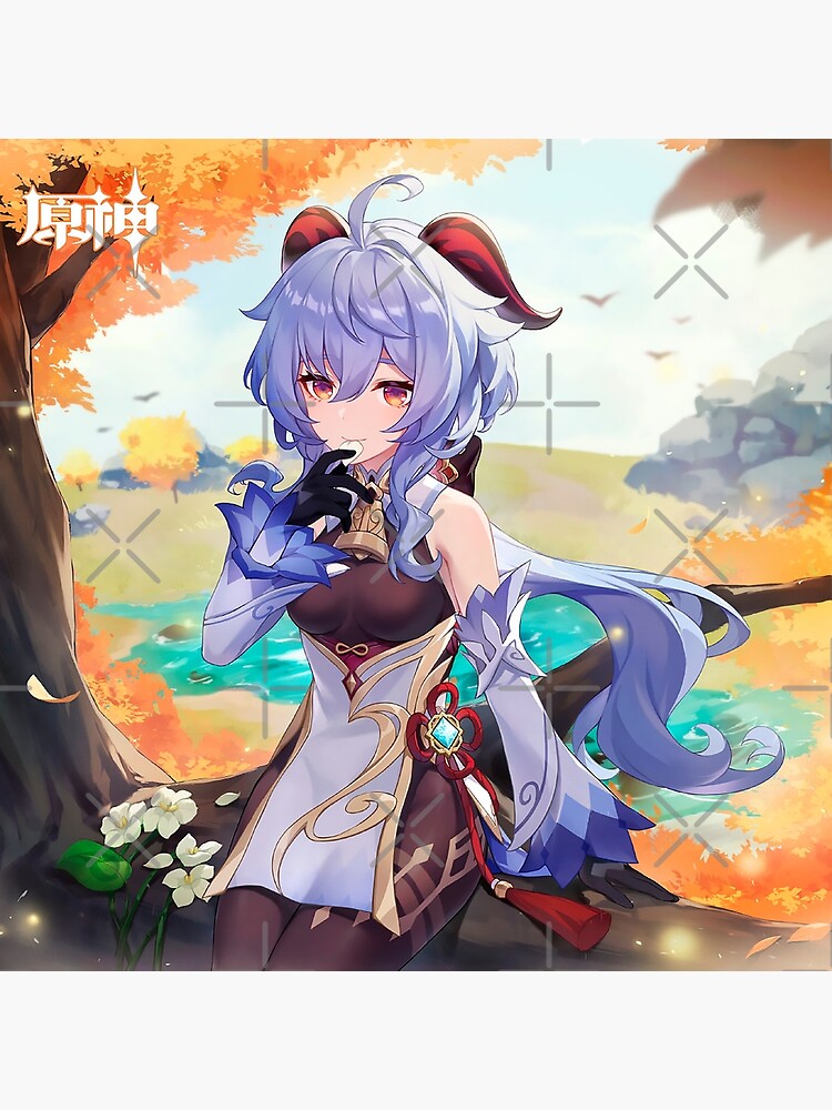 "Genshin Impact - Ganyu Official Birthday Artwork 2022" Greeting Card ...