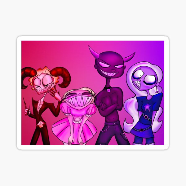 "Demon Gang (Pink Version)" Sticker for Sale by CDIllustrates | Redbubble