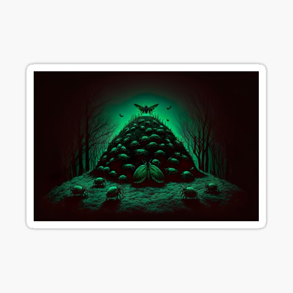 "Creepy Crawly Scary Dark Horror Insect Horde" Sticker for Sale by ...