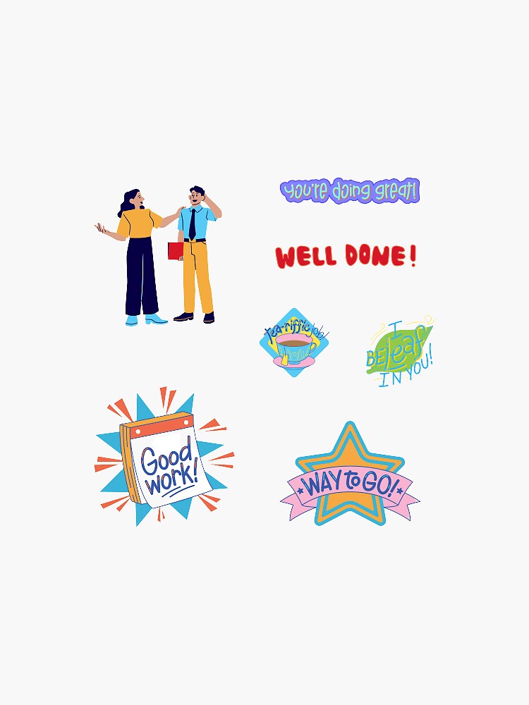 "Compliment art pack" Sticker for Sale by CinderPress | Redbubble