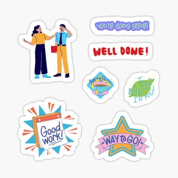 "Compliment art pack" Sticker for Sale by CinderPress | Redbubble