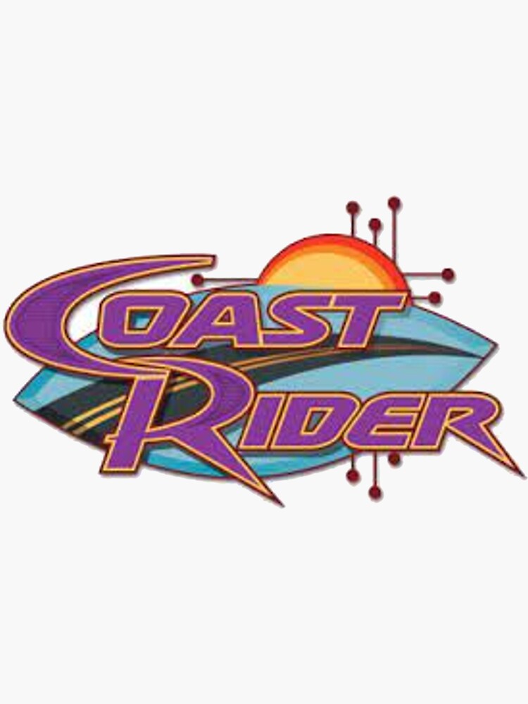"Coast Rider Roller Coaster Logo White" Sticker for Sale by ...