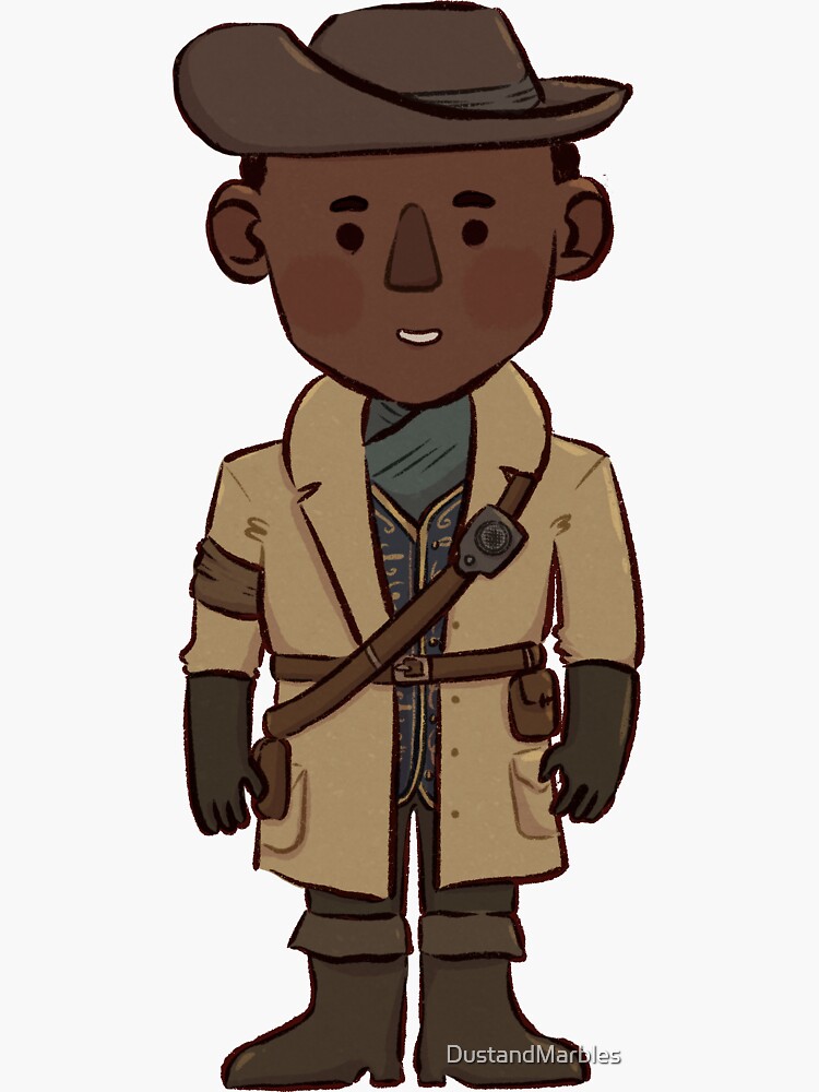 "Preston Garvey Cute Fallout 4 Companion Illustration" Sticker for Sale ...