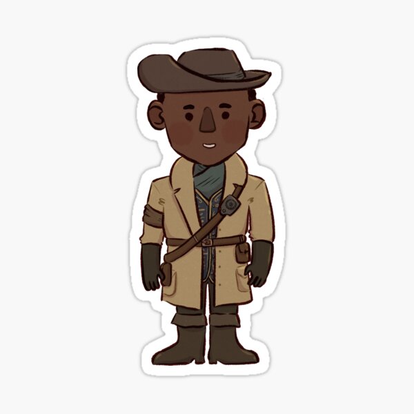 "Preston Garvey Cute Fallout 4 Companion Illustration" Sticker for Sale ...