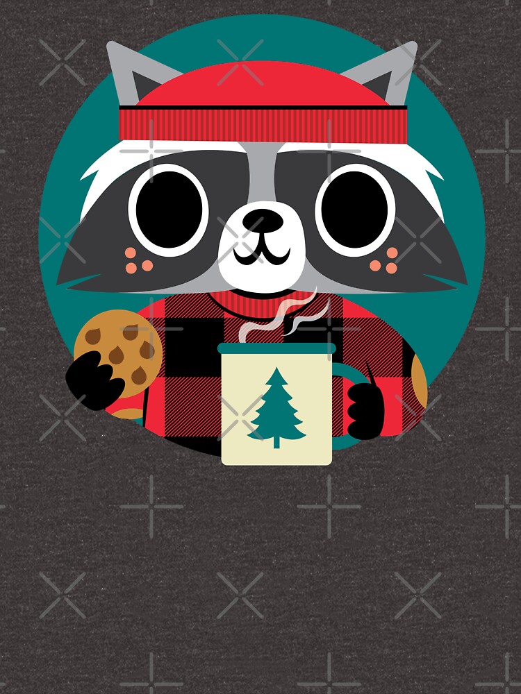 Camiseta «Mapache con suéter de cuadros rojos de búfalo» de jsongdesign ...