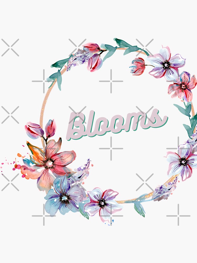 "blooms" Sticker for Sale by MerlinaDesignS | Redbubble