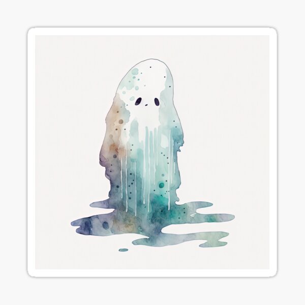 "disappointed ghost" Sticker for Sale by Chillapy | Redbubble